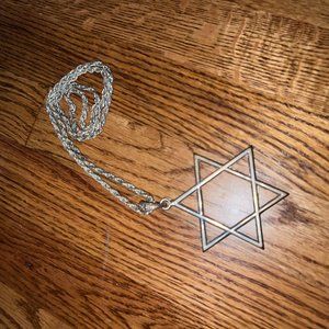 Jewelry | Silver Star Of David Chain Necklace | Poshmark